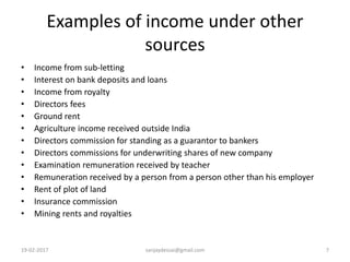 Computation of income from other sources | PPTX