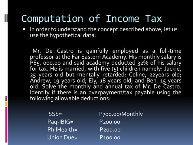 Computation of income tax | PPTX