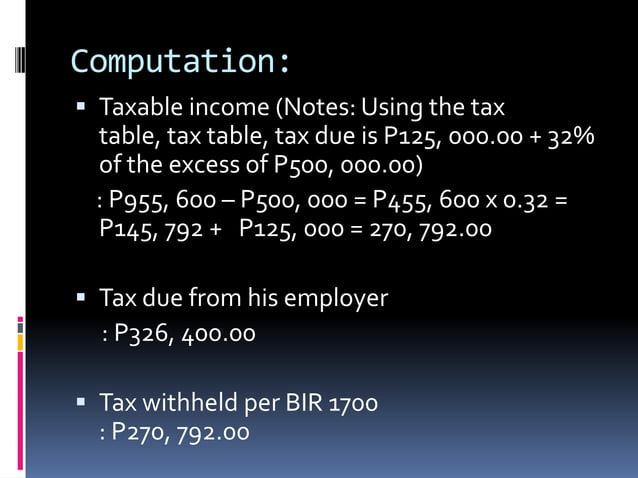 Computation of income tax | PPTX