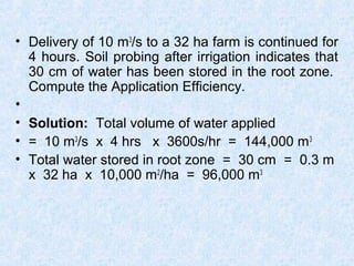 Computation of irrigation efficiency | PPT