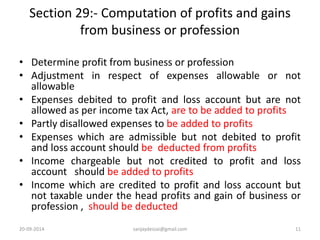 Computation of Profits & Gains of Business or Profession | PPTX