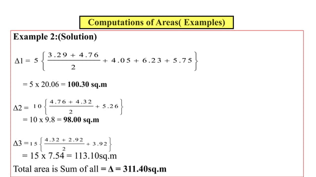 Computations of areas and volumes.pdf for engineers | PPT