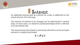 PRINCIPLES IN BUSINESS OPERATIONS (INTEREST) @LPU CAVITE | PPTX