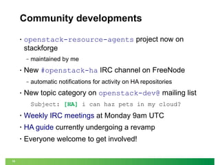 Compute node HA - current upstream development | PPT