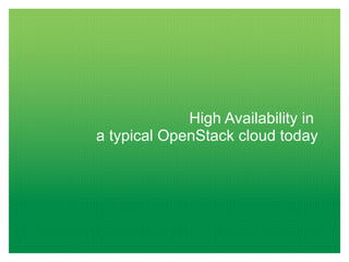 Compute node HA - current upstream development | PPT