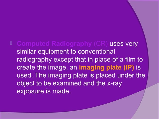 Computed radiography | PPT