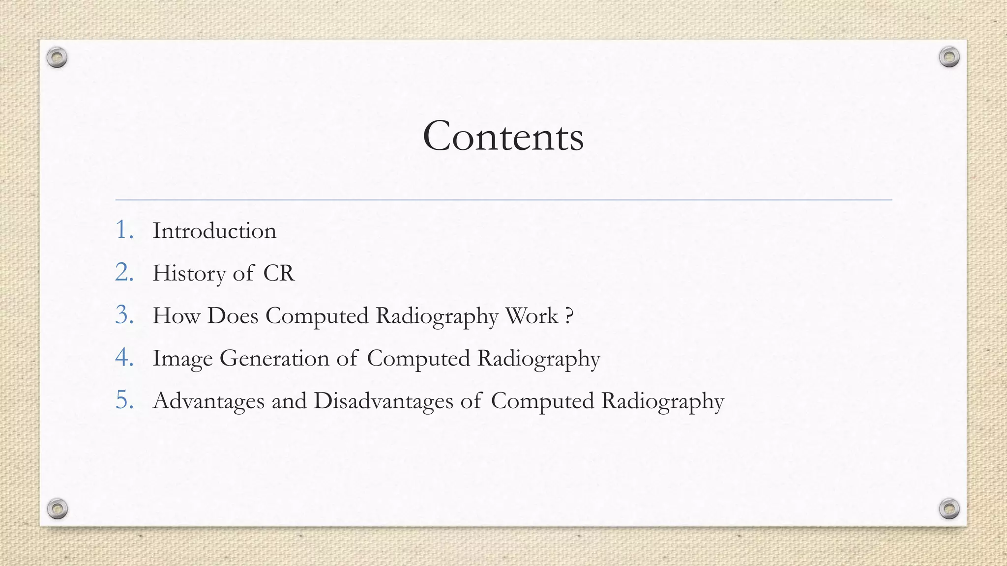 Computed radiography | PPTX