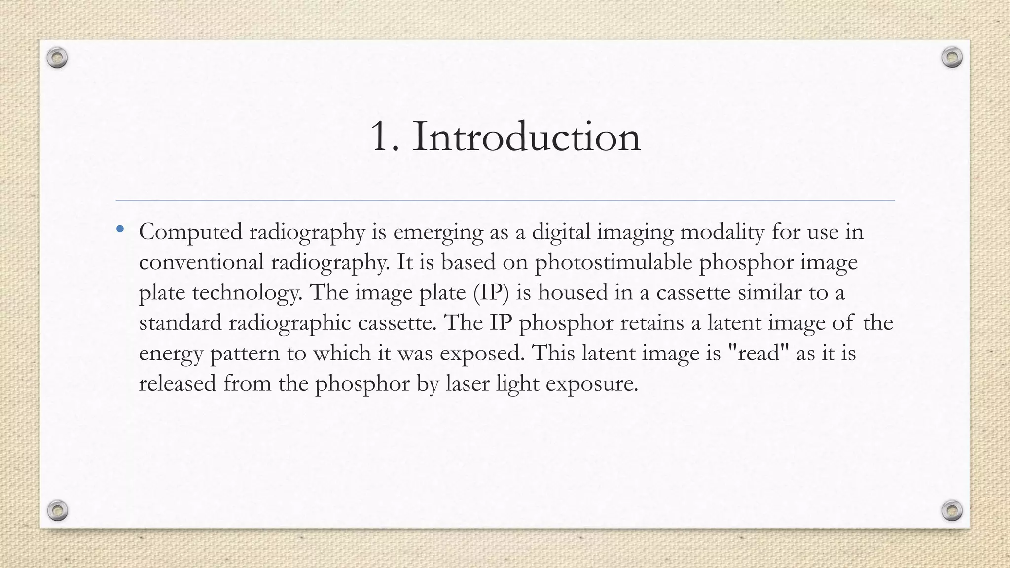 Computed radiography | PPTX