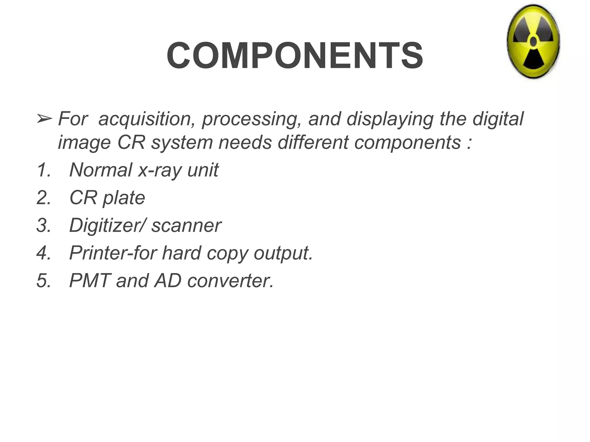 Computed radiography and digital radiography- CR/DR | PPTX