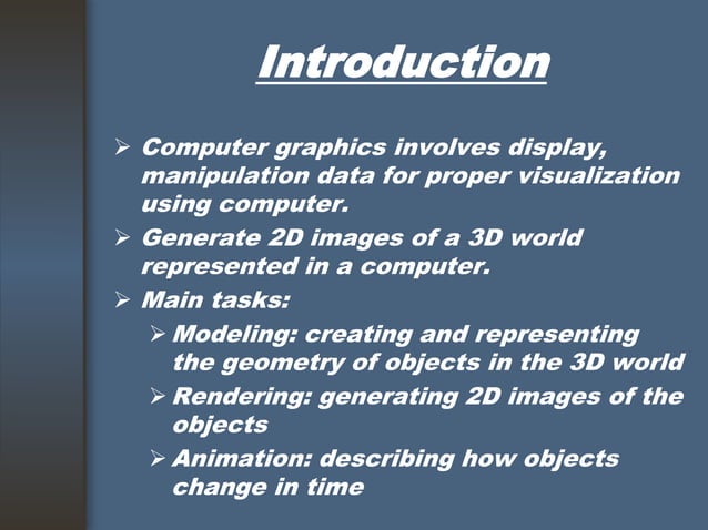 Compute graphics | PPT Compute graphics | PPT