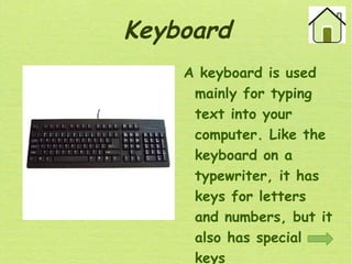 Parts of the Computer | PPT | Computer Peripherals | Computing