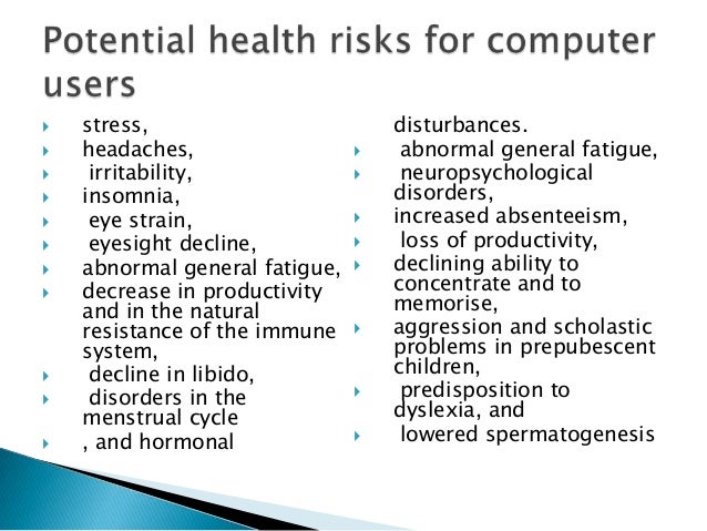 Computer as an exposure.risk prevention.