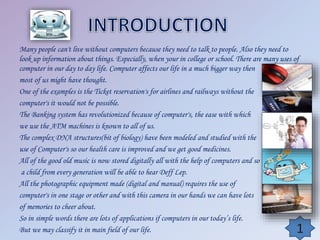 Application of Computer | PPTX