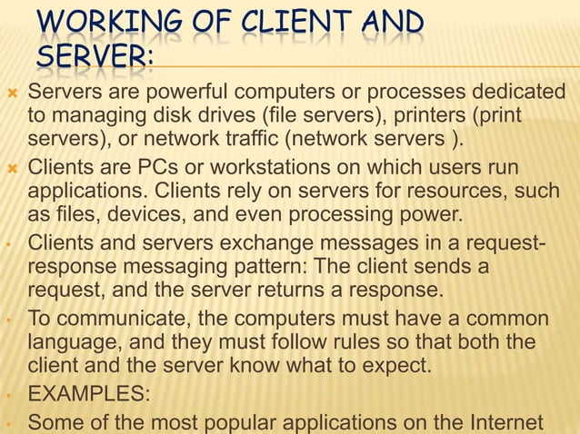 client and server | PPTX