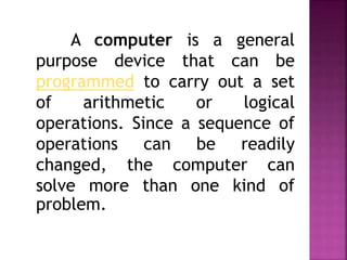 Introduction to Computer by Teacher Joe | PPTX | Laptops | Computing