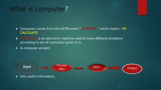 What is Computer and Uses of Computer in modern ERA. | PPT