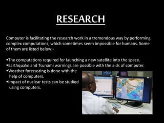 APPLICATIONS OF COMPUTER | PPTX