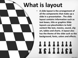 Different layout ,templates and inserting chart ,picture and video | PPTX