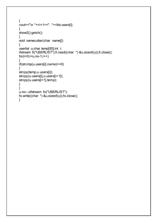 Computer Science investigatory project class 12 | PDF