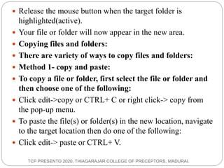 WORKING WITH WINDOWS | PPTX