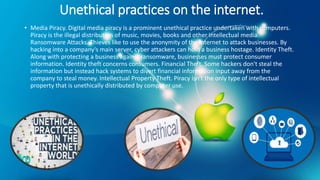 CYBER ETHICS, CRIMES AND SAFTY | PPTX