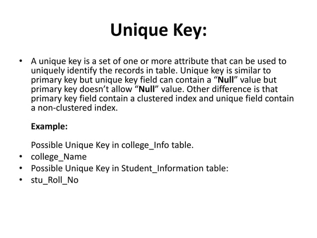 Types Of Keys in DBMS | PPTX | Databases | Computer Software and ...