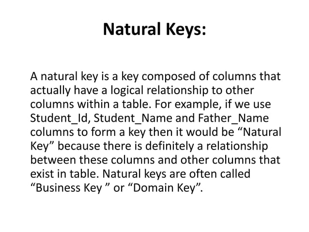 Types Of Keys in DBMS | PPTX | Databases | Computer Software and Applications