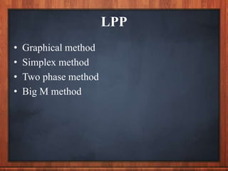 Operations Research | PPTX