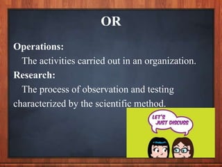 Operations Research | PPTX