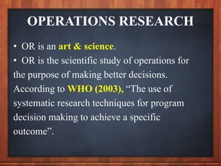 Operations Research | PPTX
