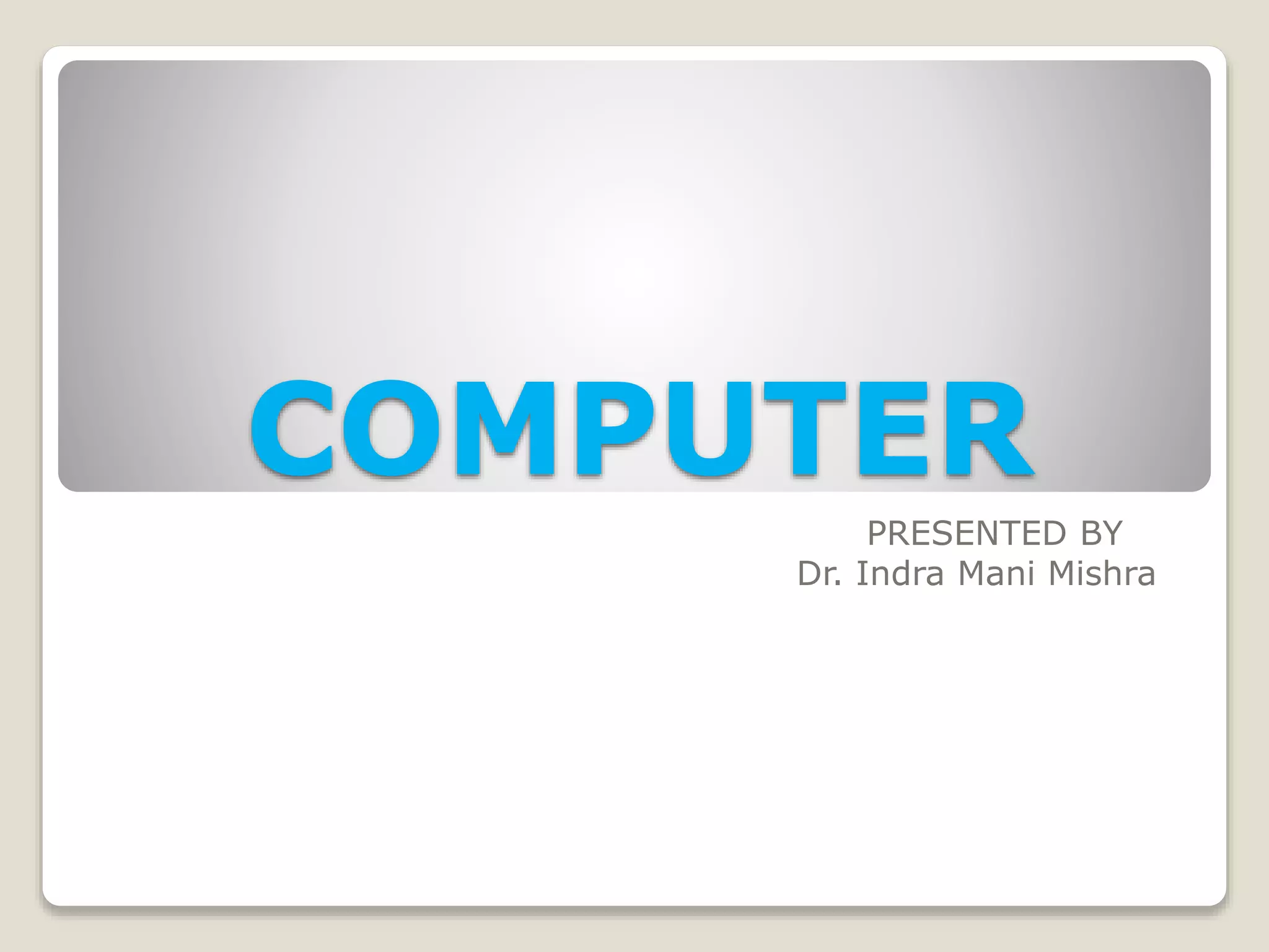 COMPUTER.pptx | Technology & Computing