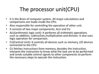 Introduction to Computer and its features | PPTX | Computer Peripherals | Computing