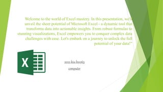 MS excel and their functions keys and their usage | PPT