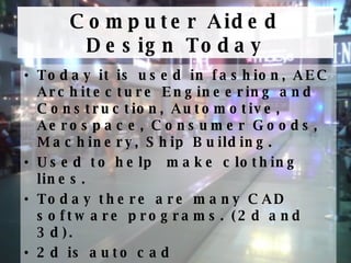 Computer Aided Design (Cad) For Fashion | PPT