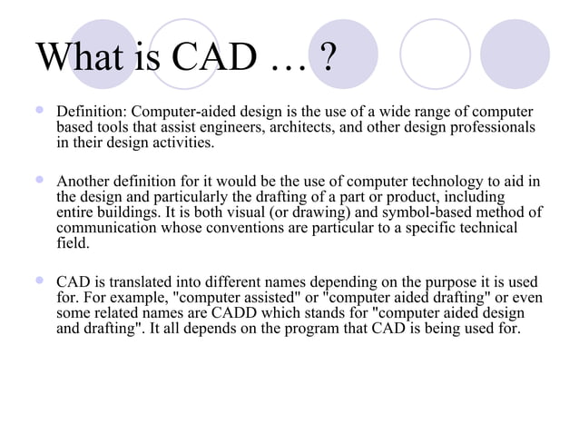 Computer Aided Design Powerpoint Project | PPT | Free Download