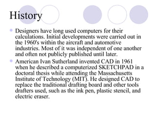 Computer Aided Design Powerpoint Project | PPT | Free Download