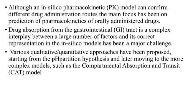 COMPUTER-AIDED BIOPHARMACEUTICAL CHARACTERIZATION AND THEORETICAL ...