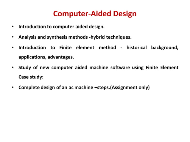 Computer-Aided Design of Electrical Machine | PDF