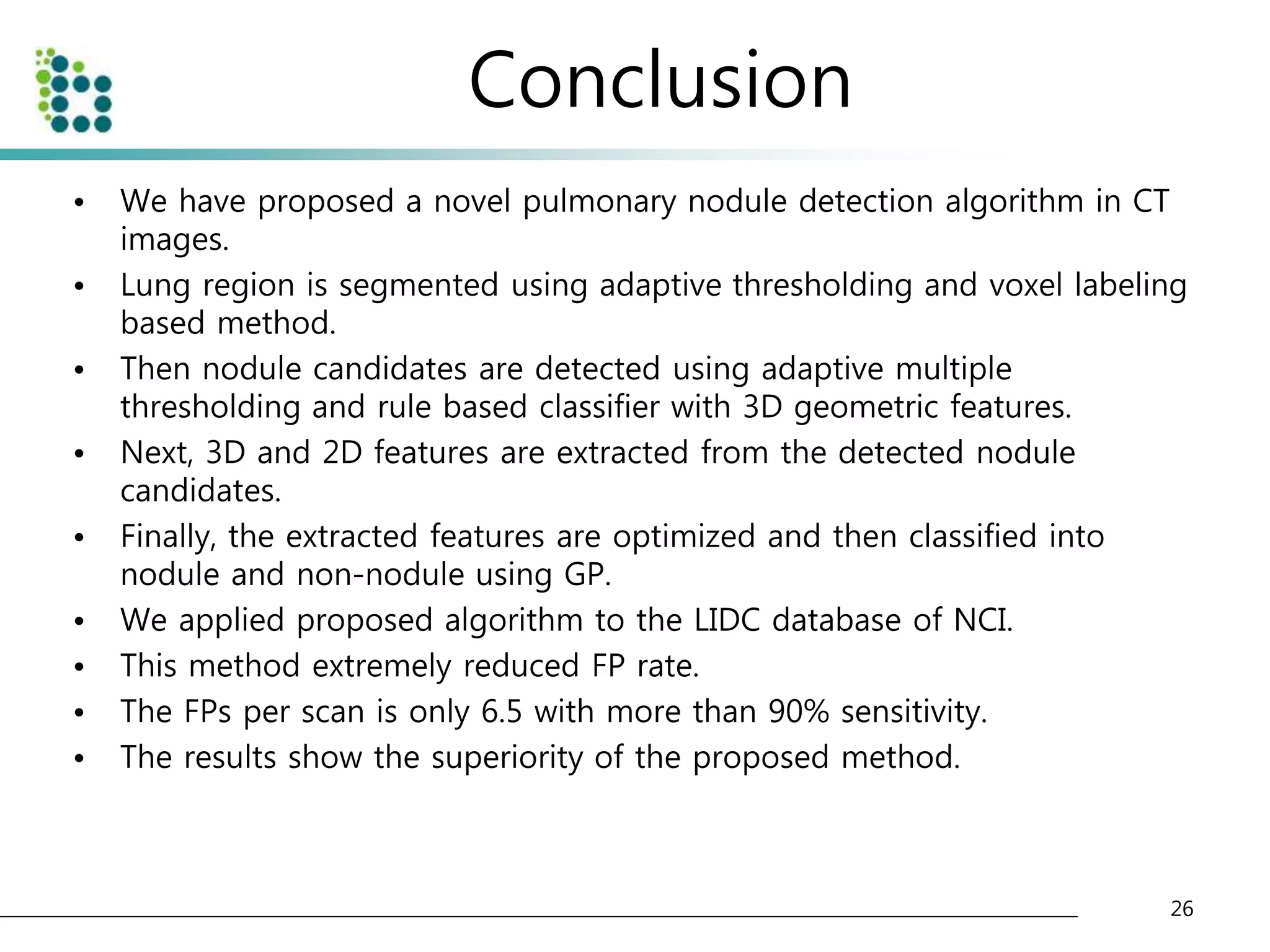 Computer Aided Detection Of Pulmonary Nodules Using Genetic Programming