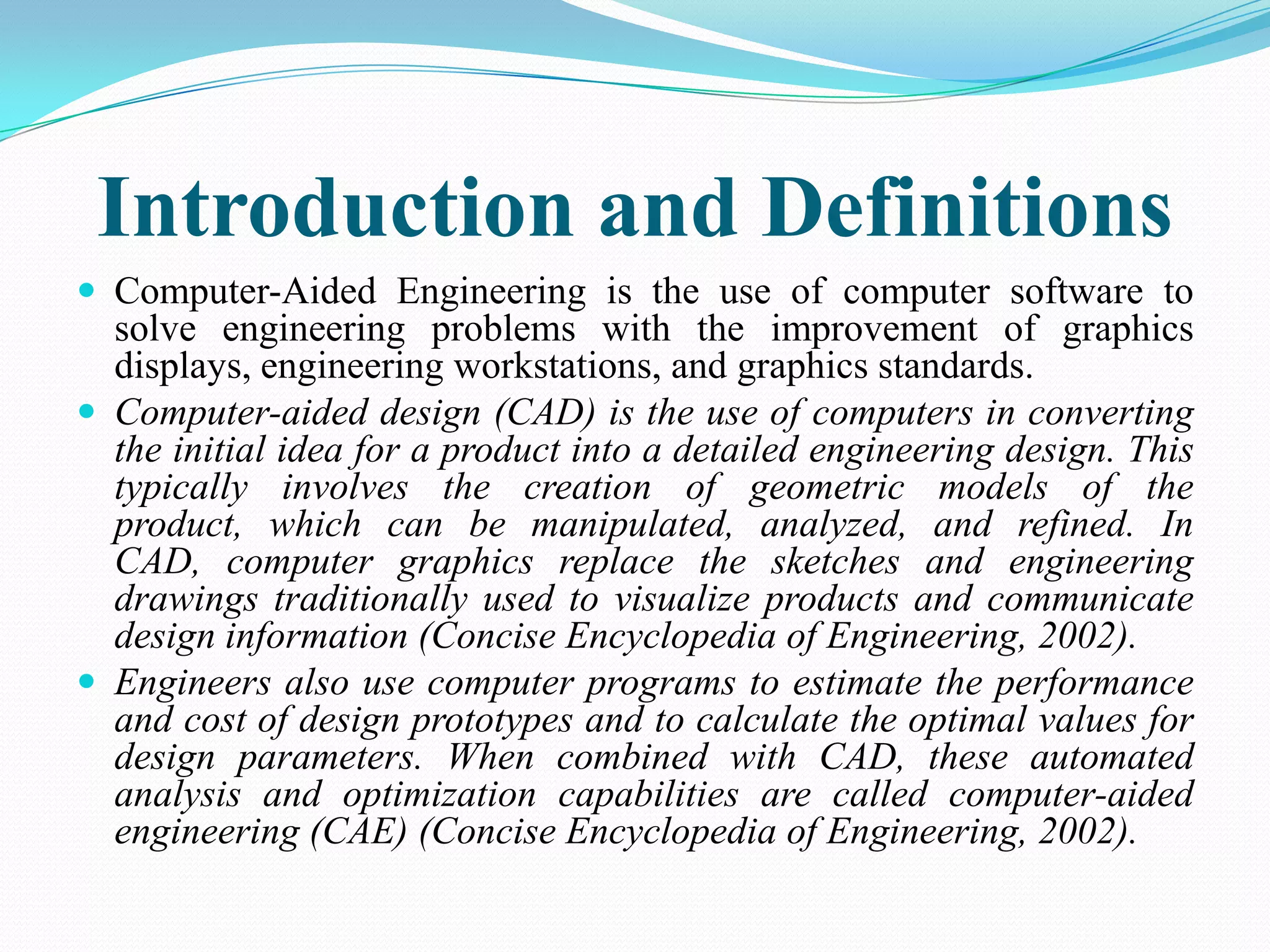 Computer-Aided Engineering | PPTX