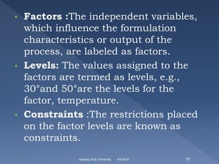 Computer aided formulation development | PPTX | Physics | Science