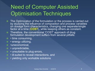 Computer aided formulation development | PPTX | Physics | Science