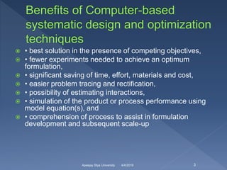 Computer aided formulation development | PPTX