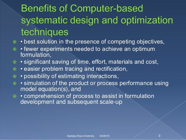 Computer aided formulation development