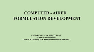 Computer aided formulation development | PDF