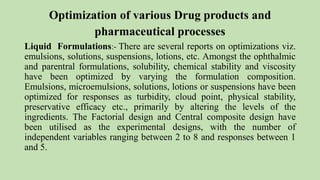 Computer aided formulation development | PPT
