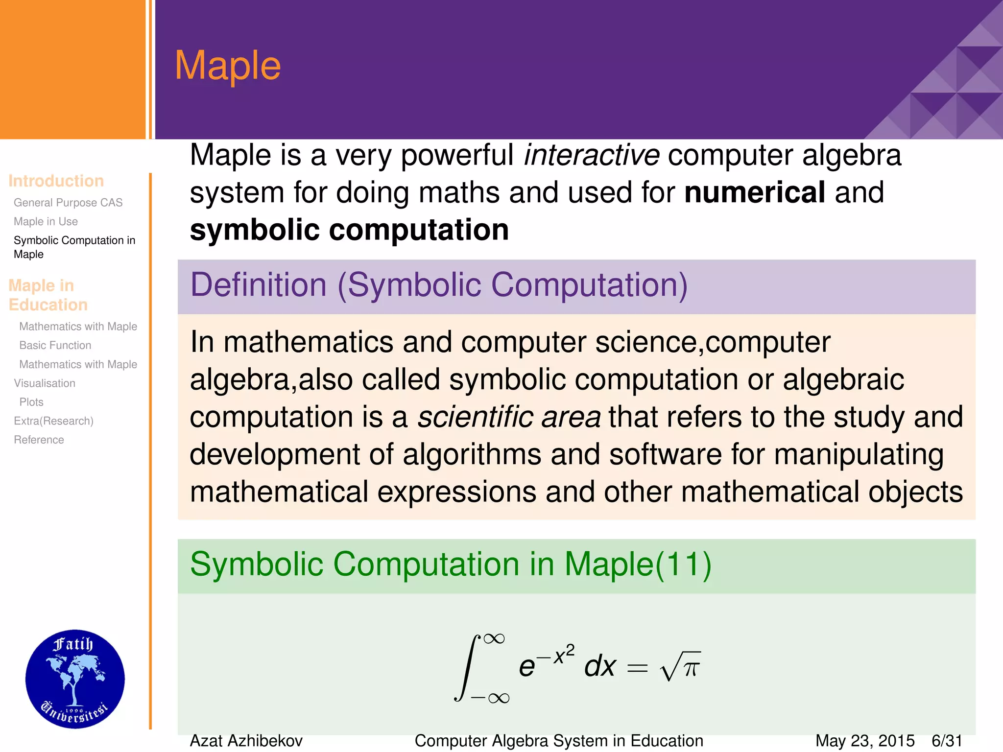 Computer algebra-system-maple | PDF