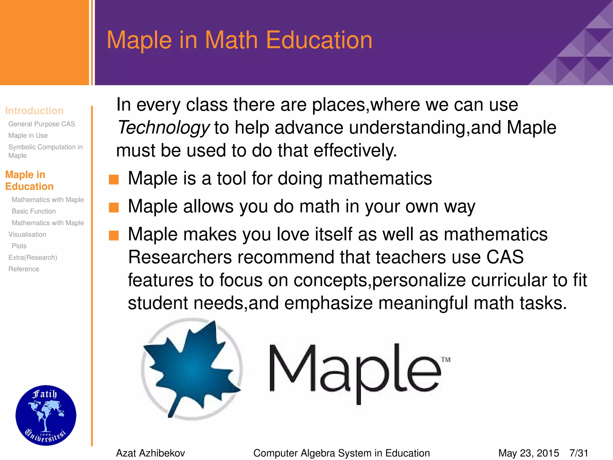 Computer algebra-system-maple | PDF
