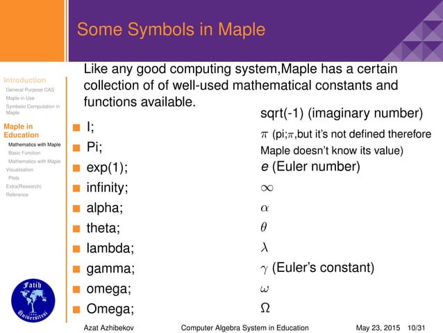Computer algebra-system-maple | PPT