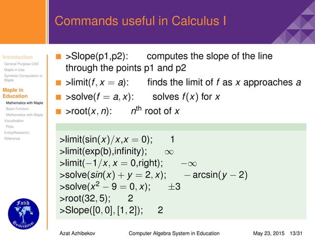 Computer algebra-system-maple | PPT